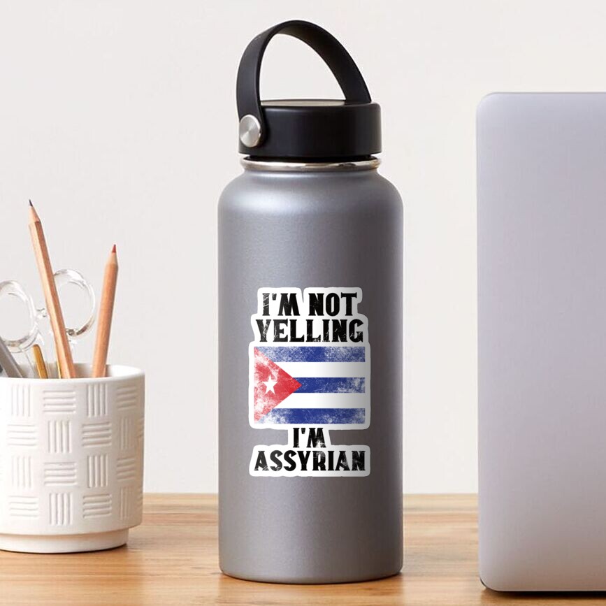 "Funny Assyrian Gift: I'm Not Yelling, I'm Assyrian - Retro Syria Flag ...