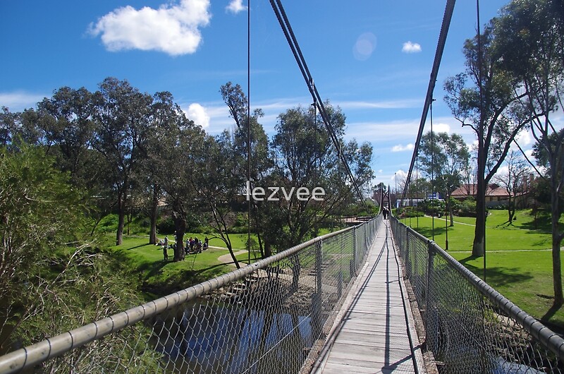 "Pinjarra Suspension Bridge" by lezvee | Redbubble