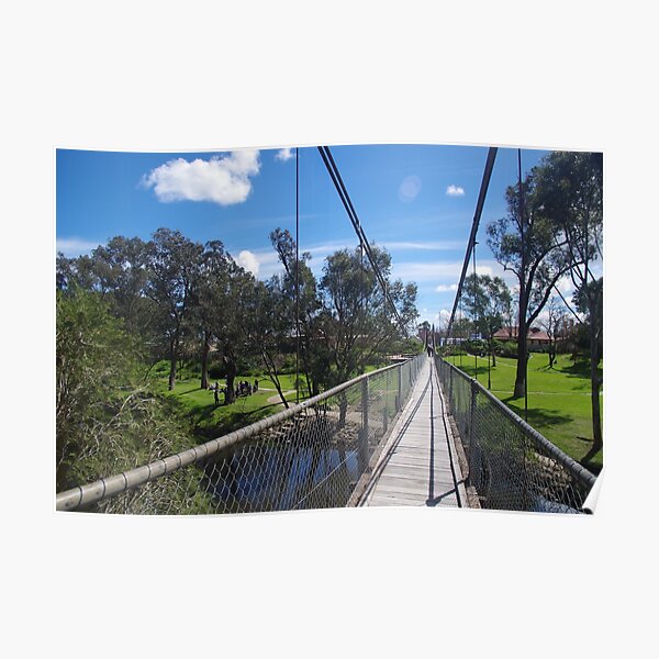 "Pinjarra Suspension Bridge" Poster for Sale by lezvee | Redbubble