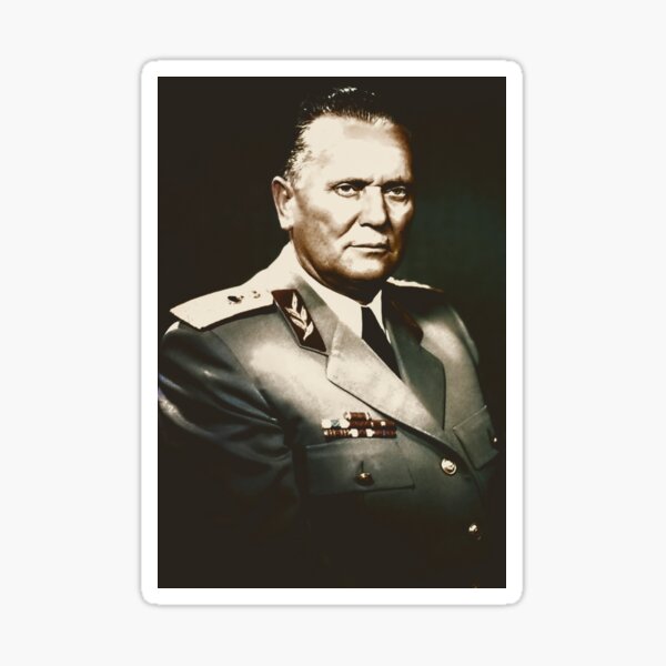 "President Tito Portrait" Sticker for Sale by Aleksandar Mandic | Redbubble