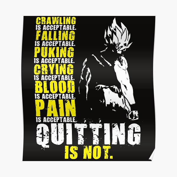 "Quitting Is Not Acceptable3.png" Poster by AdiMeta | Redbubble