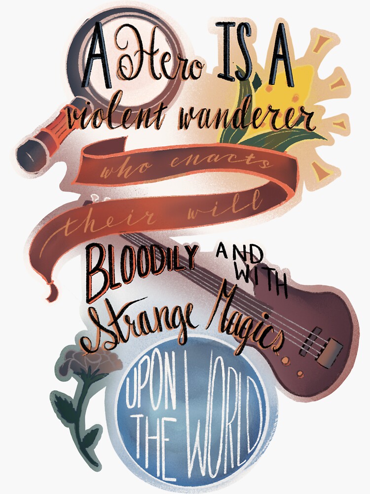 ""A Hero" - Fantasy High" Sticker by bethanydrawsart | Redbubble