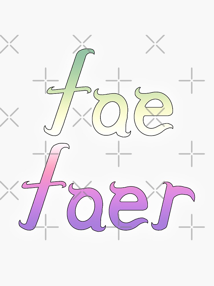 "Genderfae Fae Faer Pride" Sticker for Sale by Jay Elliott | Redbubble