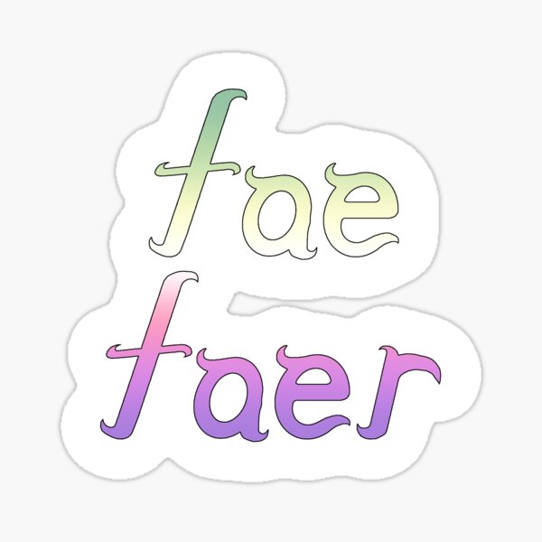 "Genderfae Fae Faer Pride" Sticker for Sale by Jay Elliott | Redbubble