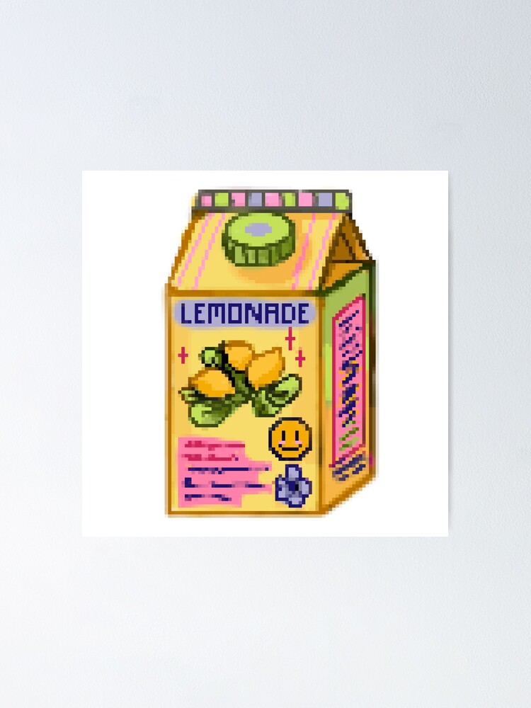 "cute lemonade pixel art" Poster for Sale by HibiscusHeron | Redbubble