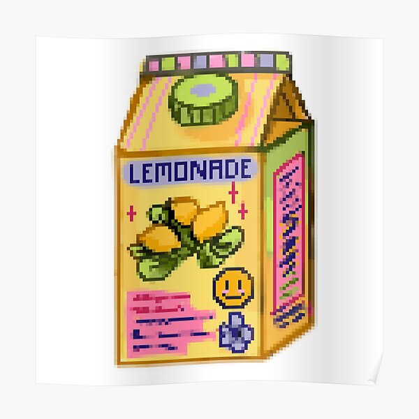"cute lemonade pixel art" Poster for Sale by HibiscusHeron | Redbubble