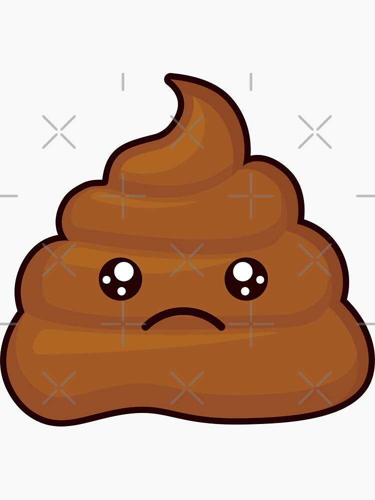 "Sad Poop" Sticker by KawaiSticker | Redbubble
