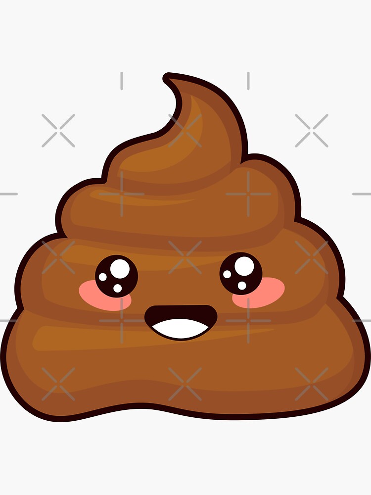 "Happy Poop" Sticker by KawaiSticker | Redbubble