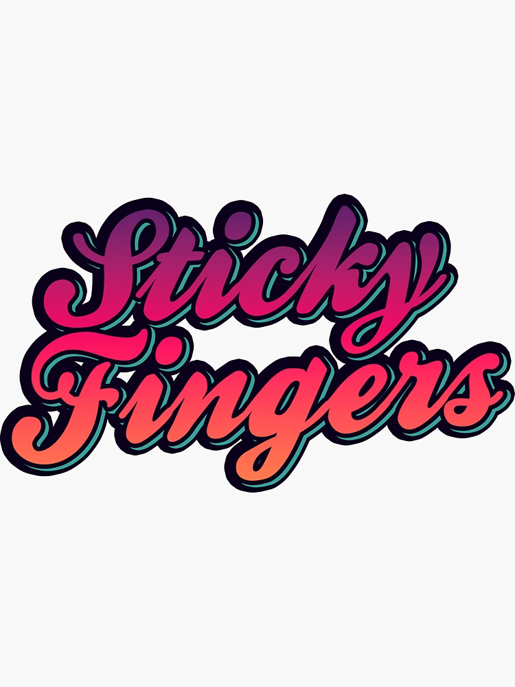 "Sticky Fingers art" Sticker by Brewsoup | Redbubble