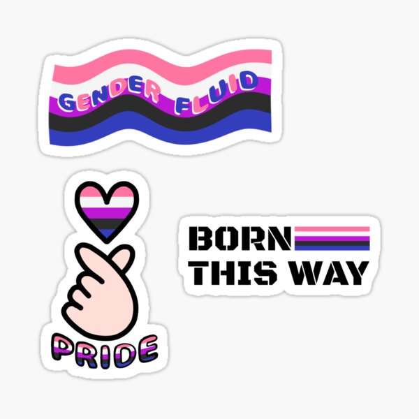 "GENDER FLUID Sticker pack" Sticker for Sale by Laubelcreate | Redbubble