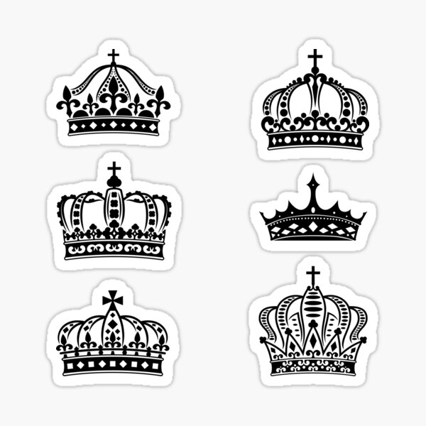 "Crown sticker pack" Sticker by MerWishes | Redbubble