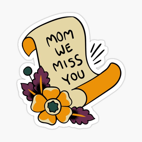 Pink Miss You Mom Meme Miss You Mom Stickers For Sale | Redbubble