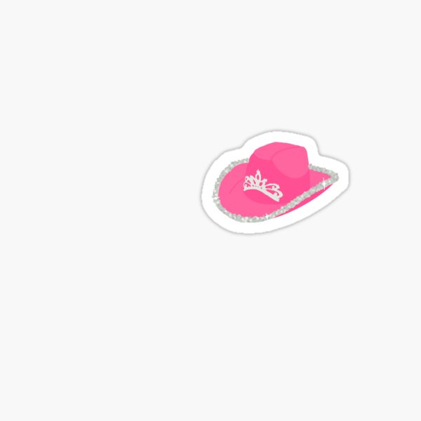 "Pink preppy cowboy hat" Sticker for Sale by Kaedesgins | Redbubble