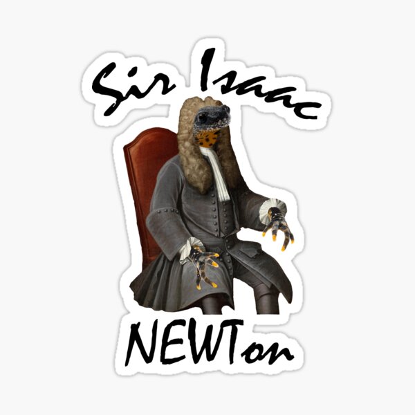 "Sir Isaac NEWTon" Sticker by HAMidtun | Redbubble