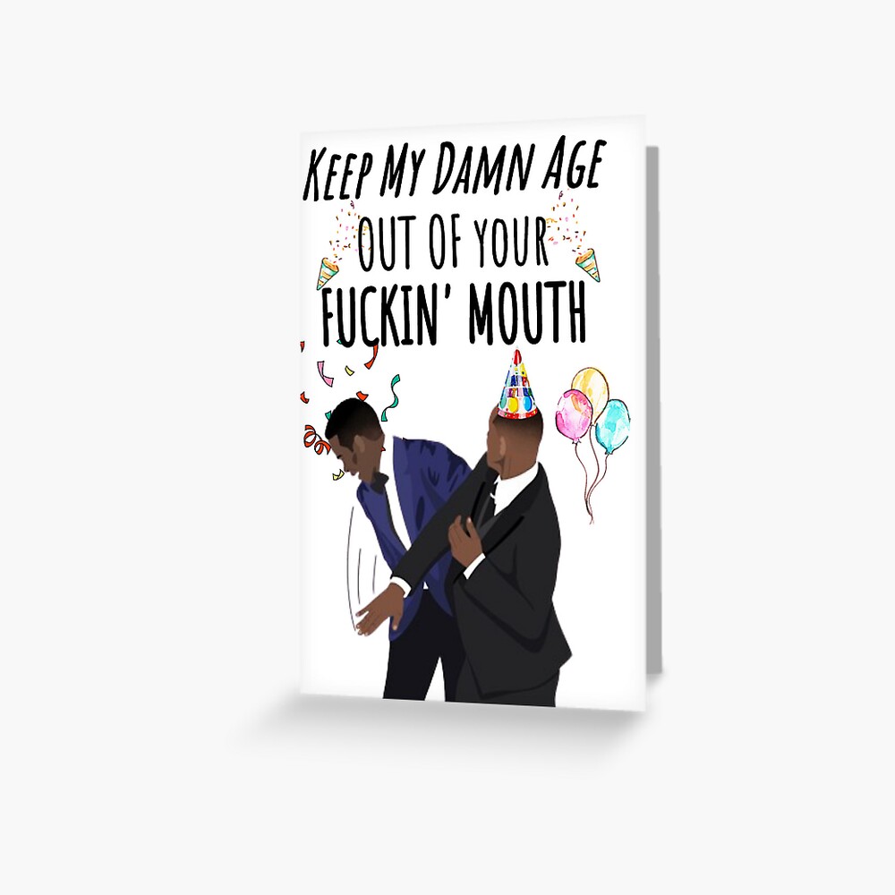 "Funny birthday Will Smith Slap Funny Birthday Card -birthday card gift ...