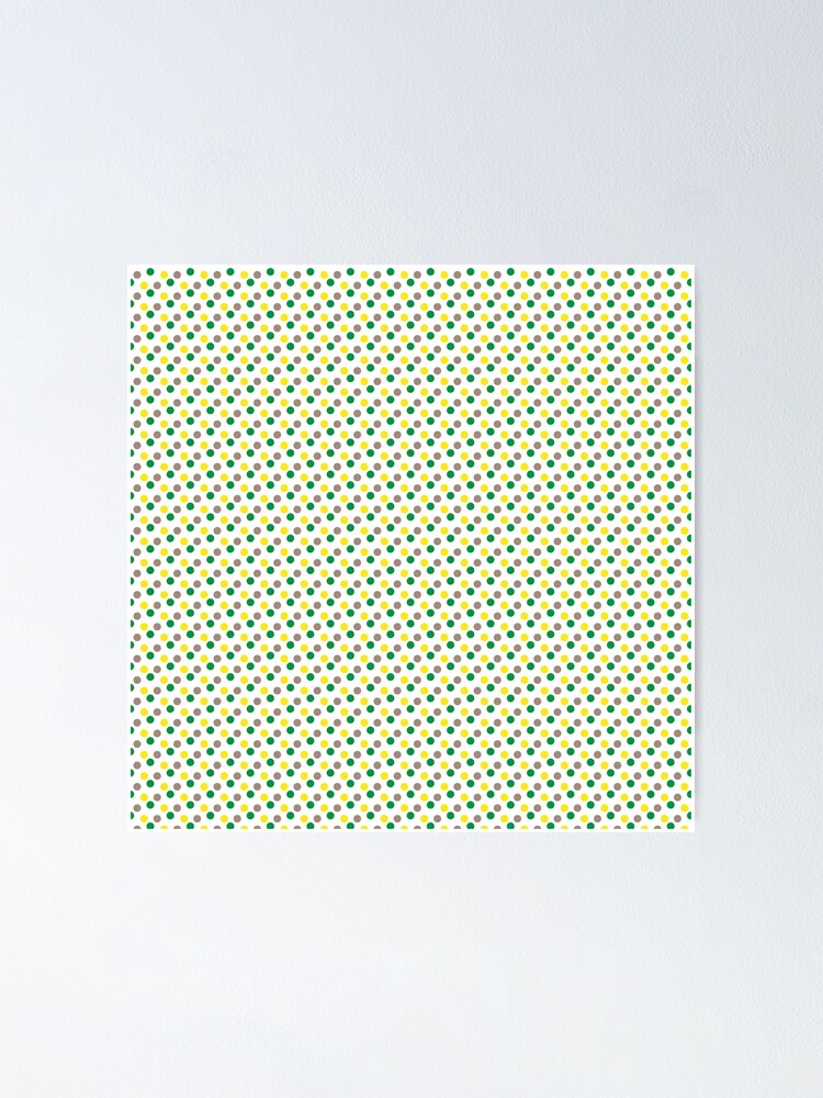 "Polka Dot Yellow, Green Grey" Poster for Sale by Metaverse8 | Redbubble