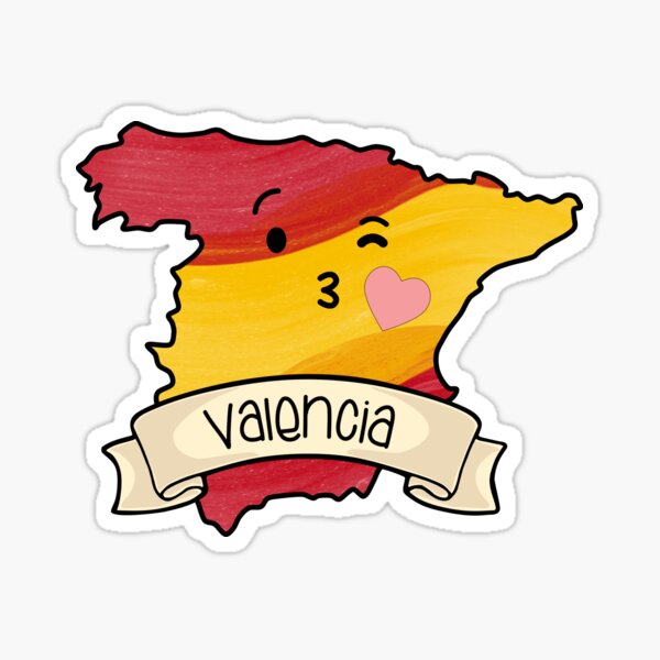 "Valencia" Sticker by WordsMaps | Redbubble