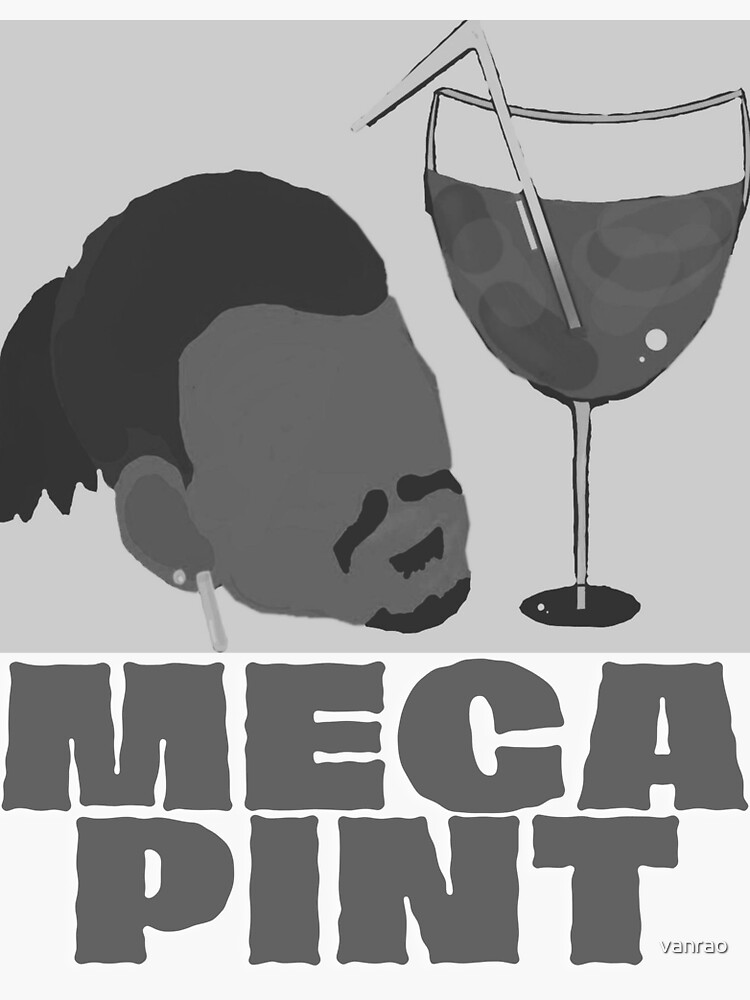 "Johnny Depp Mega Pint Meme" Sticker by vanrao | Redbubble
