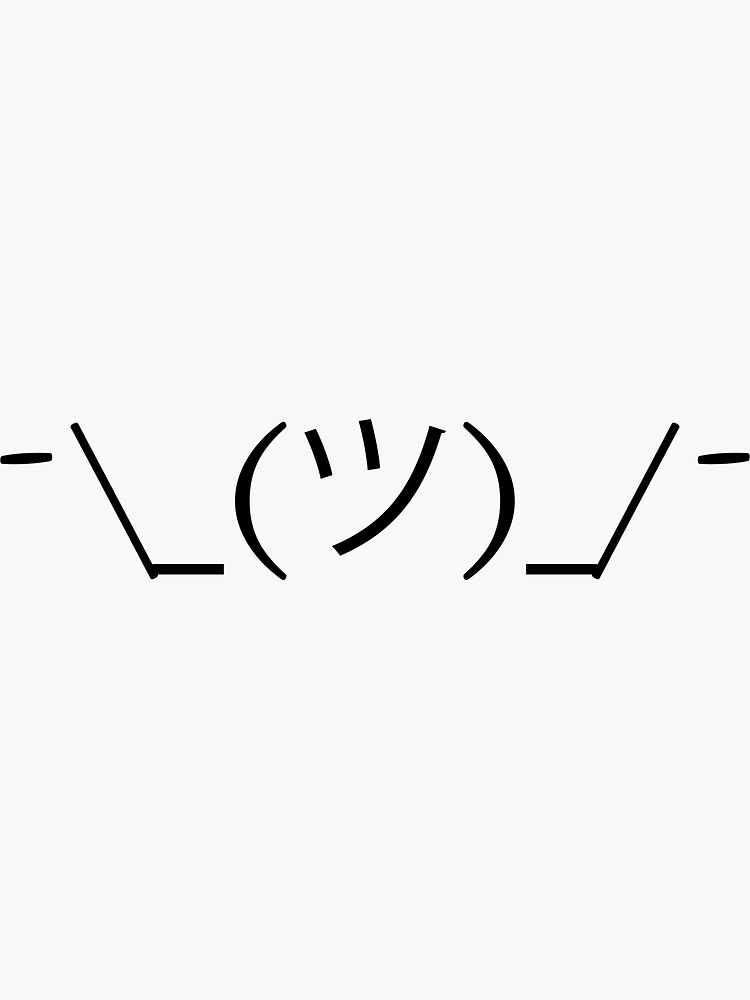 "Shrug Emoji" Sticker by Kitsunebi- | Redbubble