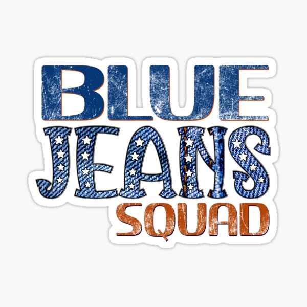 "Blue Jeans Squad" Sticker by i-cottagedesign | Redbubble