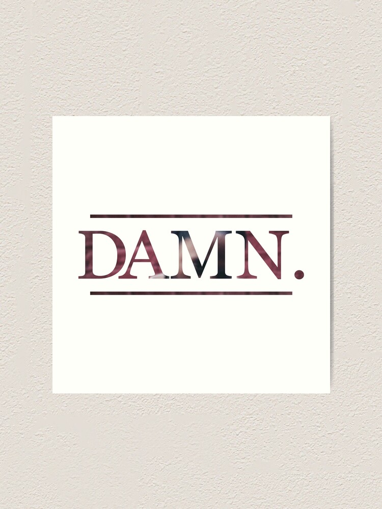 "Kendrick Lamar - DAMN. Stylized Text" Art Print by helhol | Redbubble