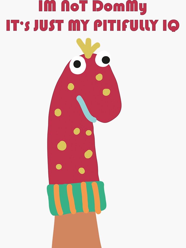 "pitifully " Sticker for Sale by Lemmd | Redbubble