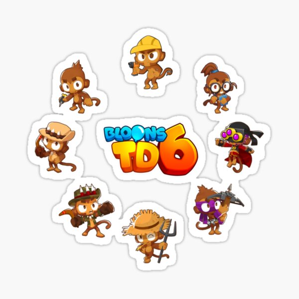 " Monkey Bloons Td 6" Sticker for Sale by tredingin | Redbubble