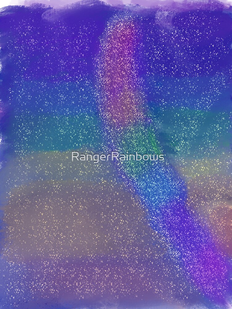 "Rainbow starry night" Sticker by RangerRainbows | Redbubble