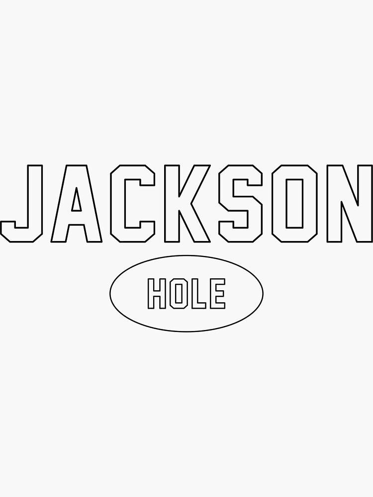 "Jackson Hole Black Outline" Sticker by PEK1787 | Redbubble