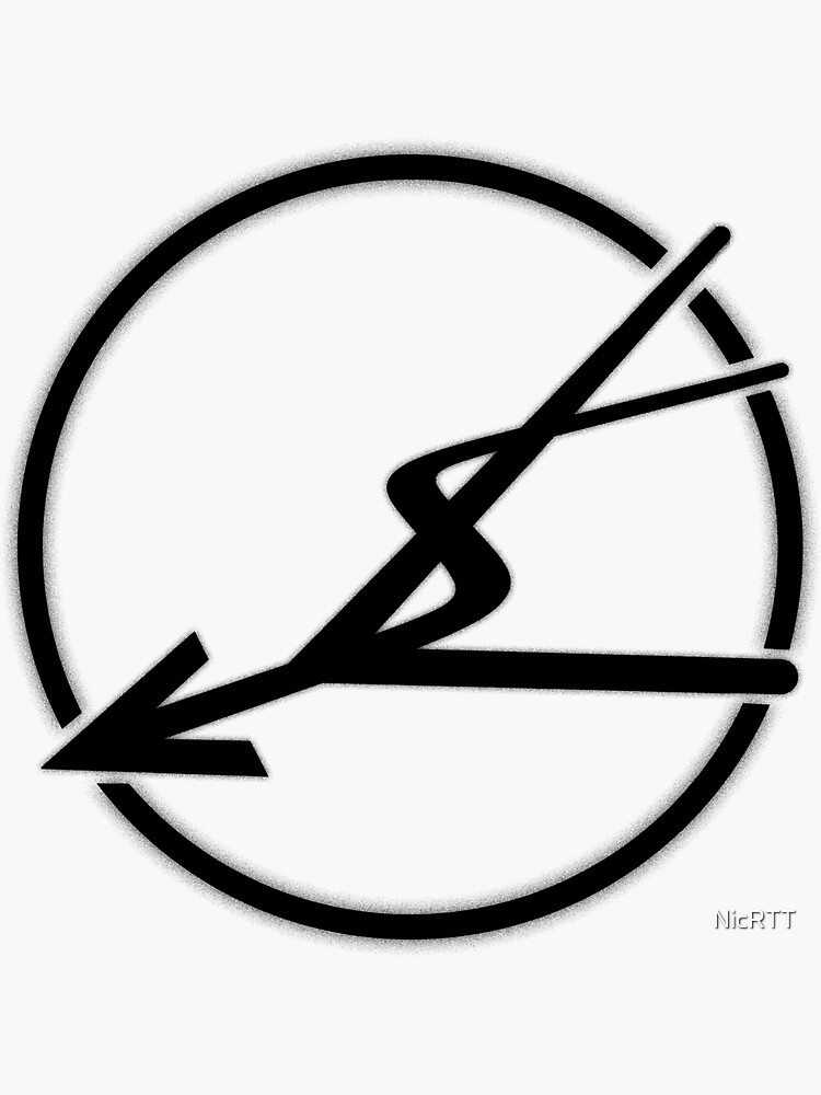 Right Angle with Downwards Zigzag Arrow U+237C" Sticker by NicRTT ...