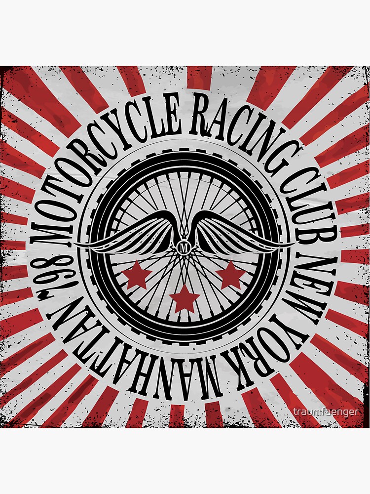 "Motorcycle Racing Club" Sticker by traumfaenger | Redbubble