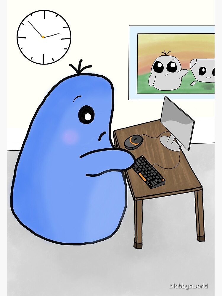"The Original Blobby" Poster for Sale by ksharo | Redbubble