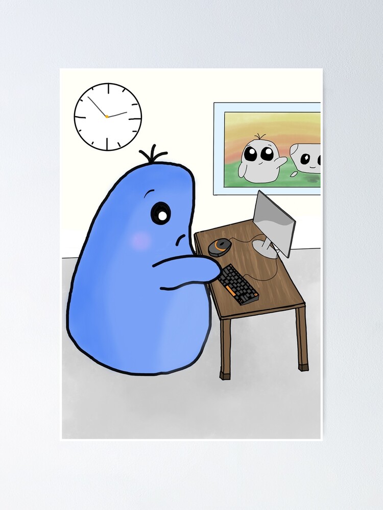 "The Original Blobby" Poster for Sale by ksharo | Redbubble