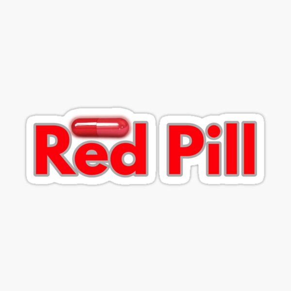 "Red pill " Sticker by geckos01 | Redbubble