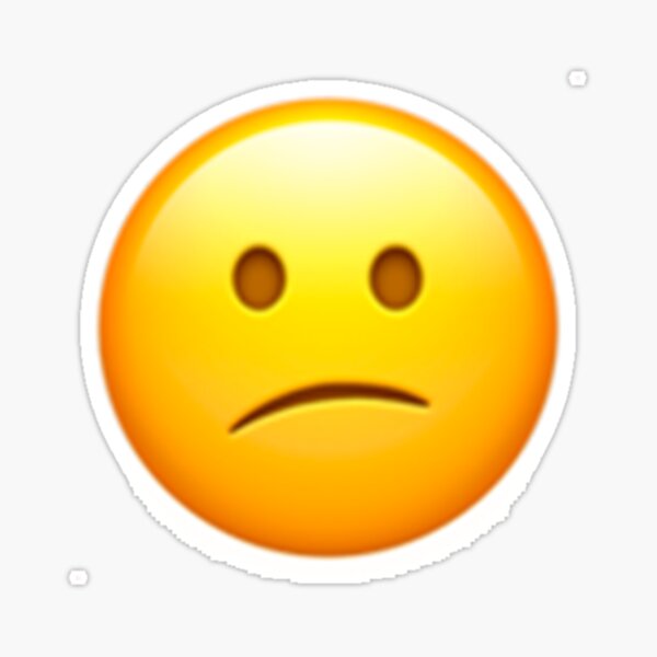 "Confused Face Emoji (Apple Edition)" Sticker for Sale by santiagopaez ...
