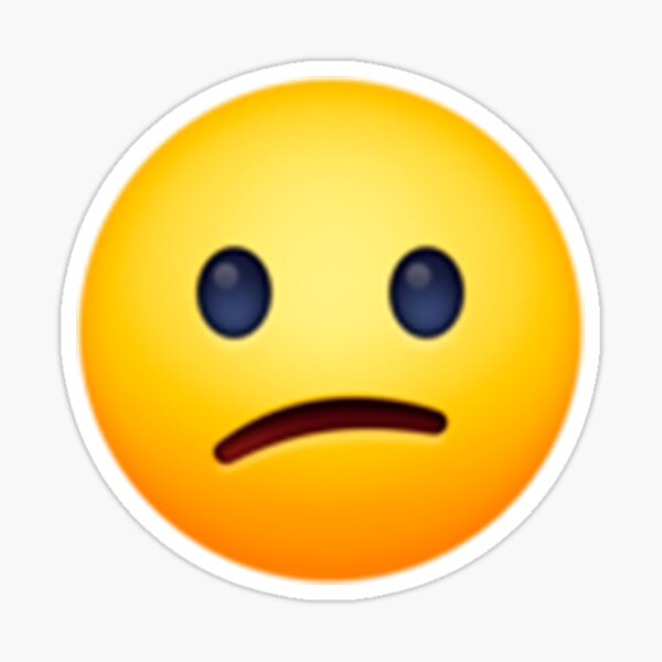 "Confused Face Emoji (Facebook Edition)" Sticker for Sale by ...