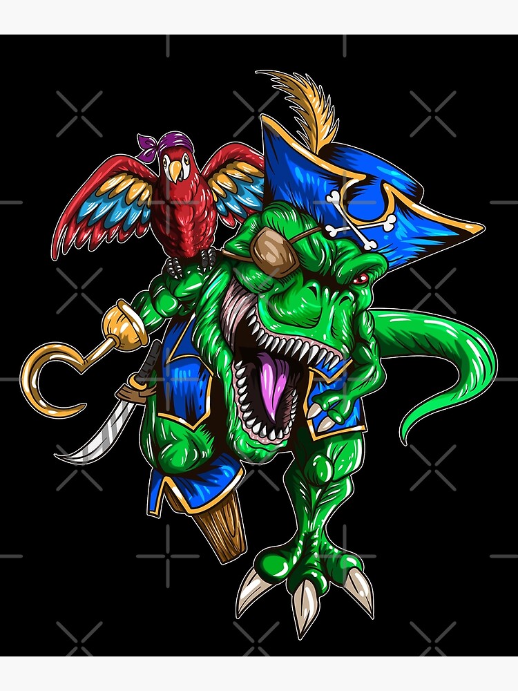 "Pirate Pirate Outfit Dino T Rex Disguise" Poster for Sale by Dreieck ...