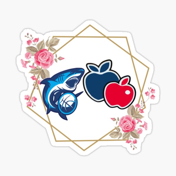 "Apple and shark " Sticker by HSE1 | Redbubble