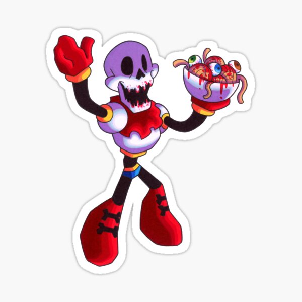 "Horrortale Papyrus" Sticker by ColaCarnage | Redbubble