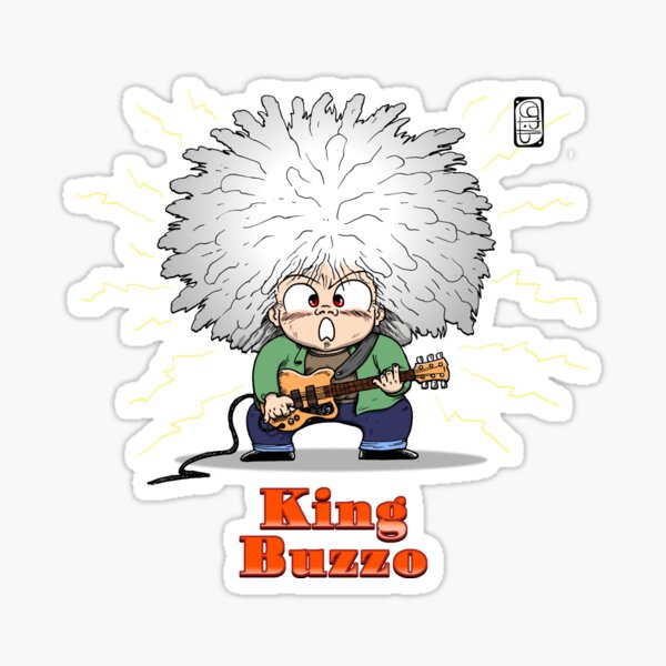 "King buzzo on guitar" Sticker by candleman-dream | Redbubble