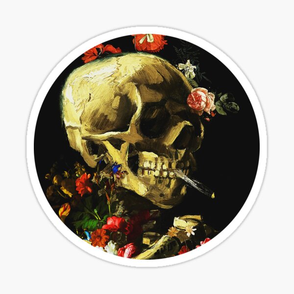 "Vincent Van Gogh - Skull of a Skeleton with Burning Cigarette and ...