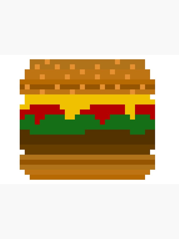 "Burger 8 Bit" Art Print by KrAyZiEBOOY | Redbubble