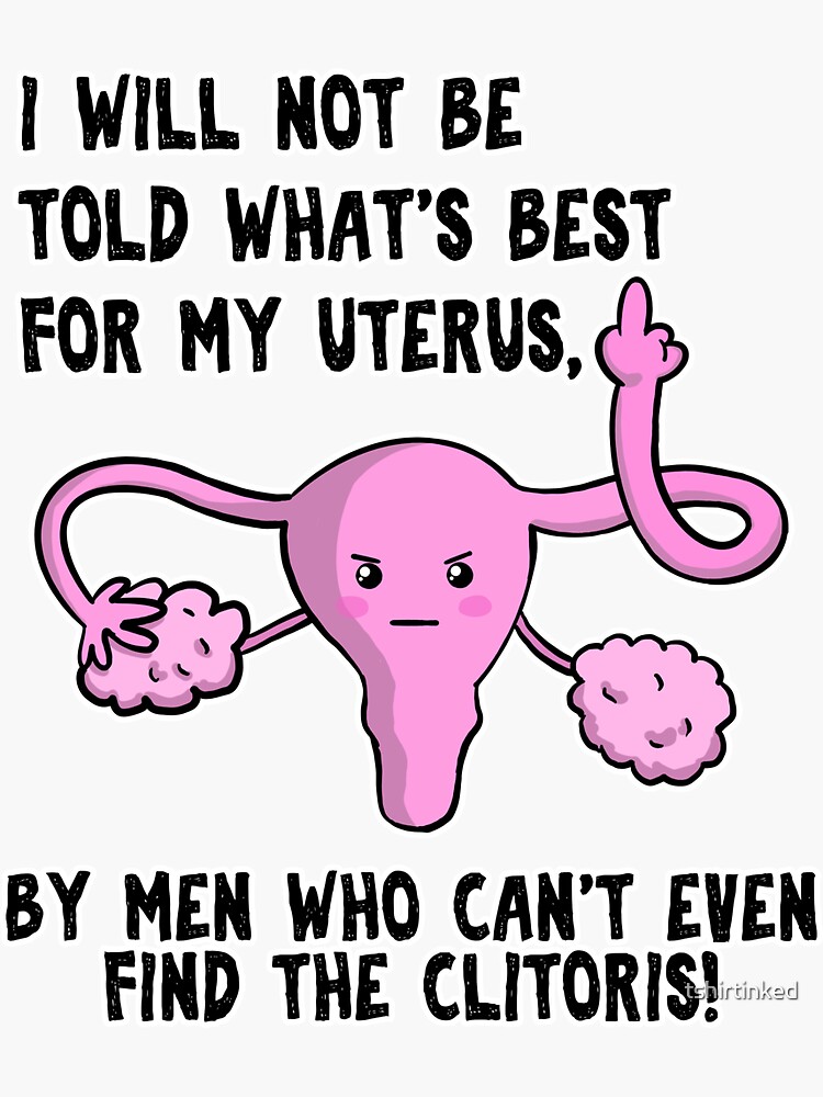 "Uterus Flipping Middle finger" Sticker for Sale by tshirtinked | Redbubble