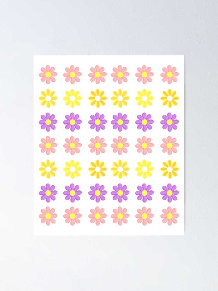 "Mini Flower Sticker Pack 24 PC" Poster for Sale by boba2002 | Redbubble