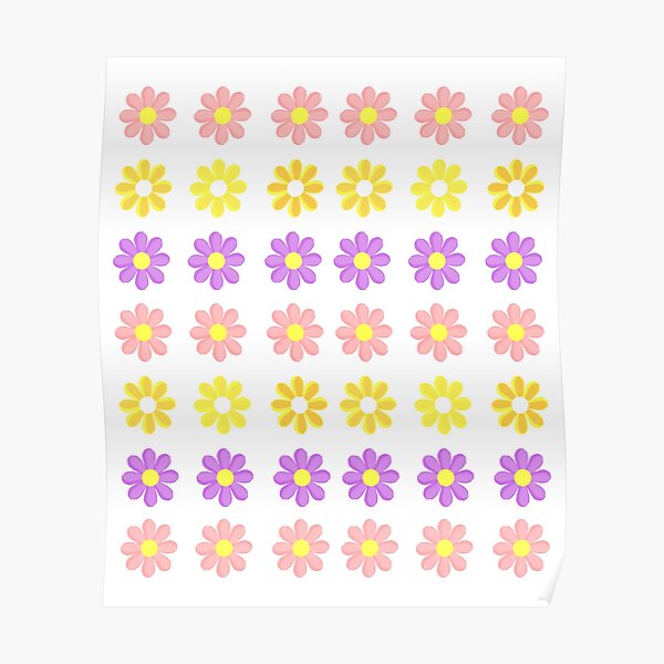 "Mini Flower Sticker Pack 24 PC" Poster for Sale by boba2002 | Redbubble
