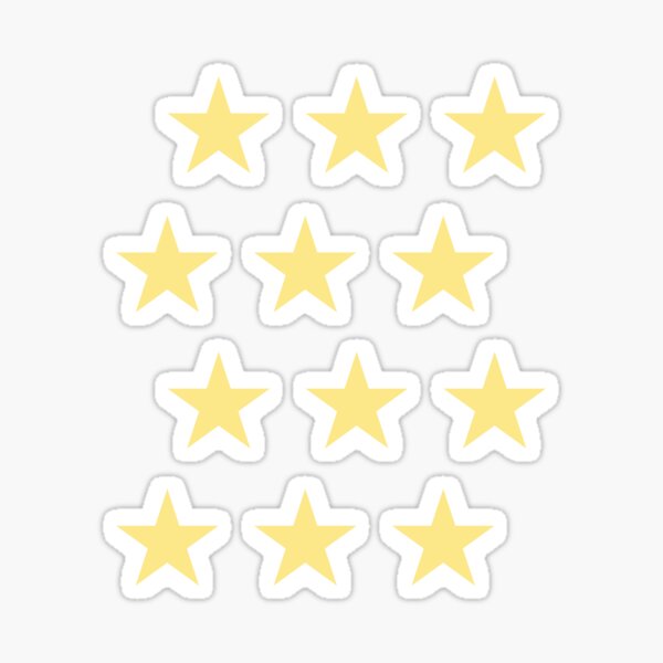 "Yellow Star Sticker Pack 12 PC" Sticker by boba2002 | Redbubble