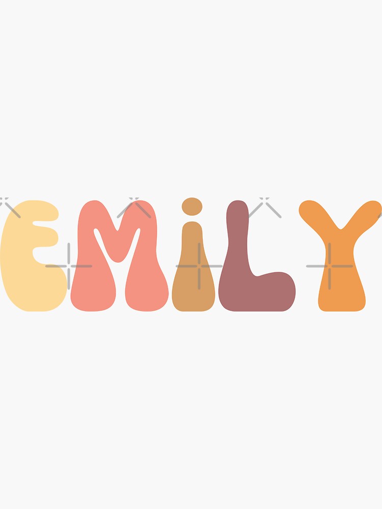 "emily | Custom Name Sticker" Sticker by boba2002 | Redbubble