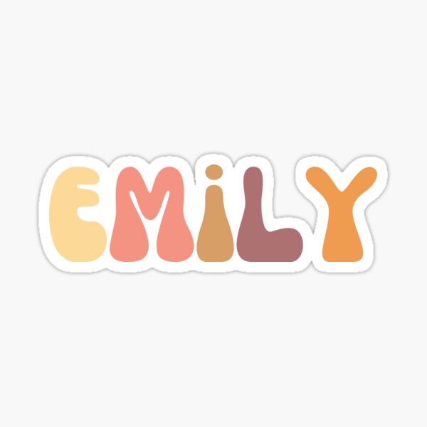 "emily | Custom Name Sticker" Sticker by boba2002 | Redbubble