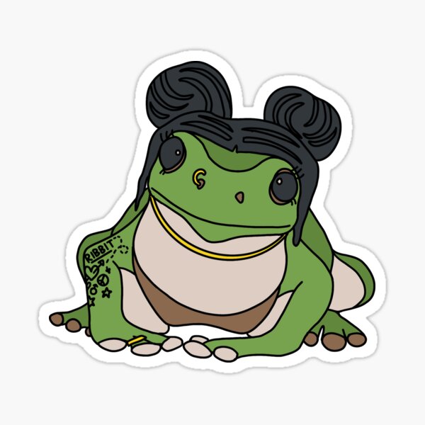 "Goth Frog // funky, grungy, punk, metal frog" Sticker for Sale by made ...