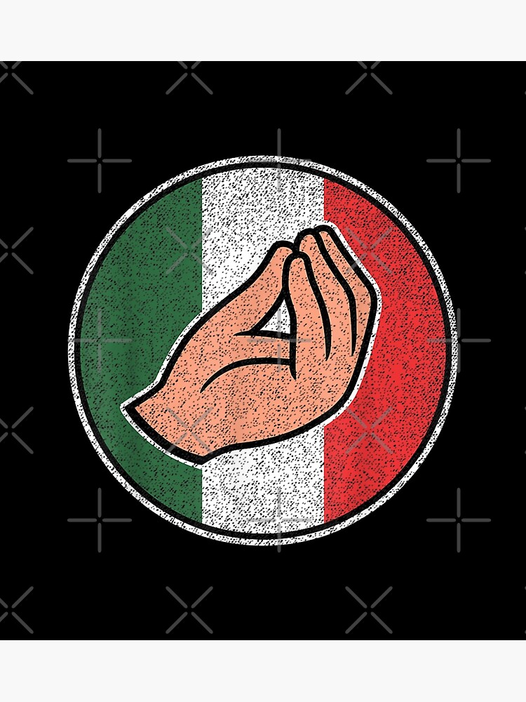 "Italian Hand Gesture with Italian Flag" Poster for Sale by favor-store ...